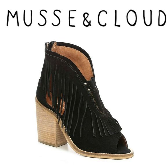 Musse & Cloud | Shoes | New Musse Cloud Galia Fringed Heeled Sandals ...